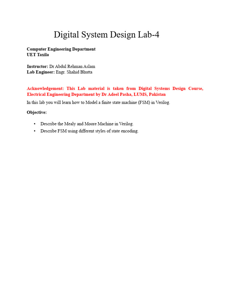 DSD Lab Manual 5 21 CP | PDF | Computing | Computer Engineering