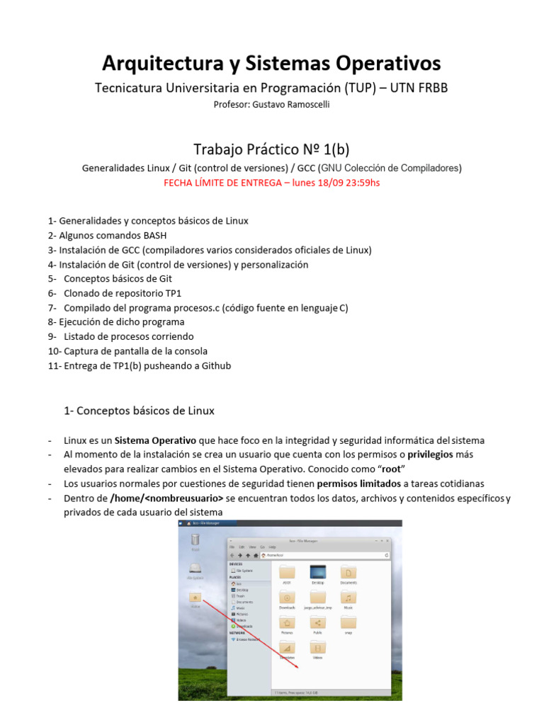 Arq SO TP1 (B) | PDF | Interfaz de línea de comando | Sistema operativo