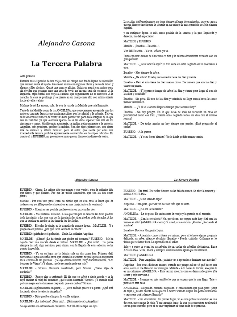 La Tercera Palabra Alejandro Casona | PDF