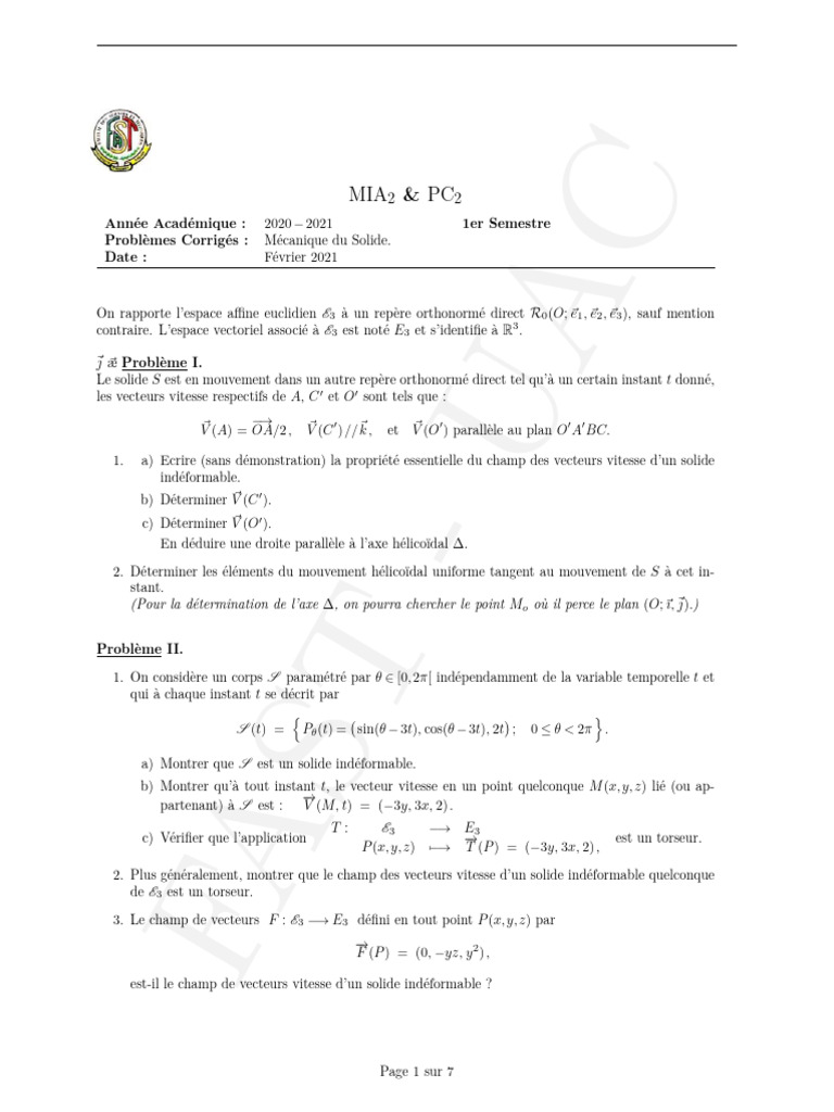 2020-2021 TD2 MG Mia PC | PDF | Hélice (géométrie) | Concepts mathématiques