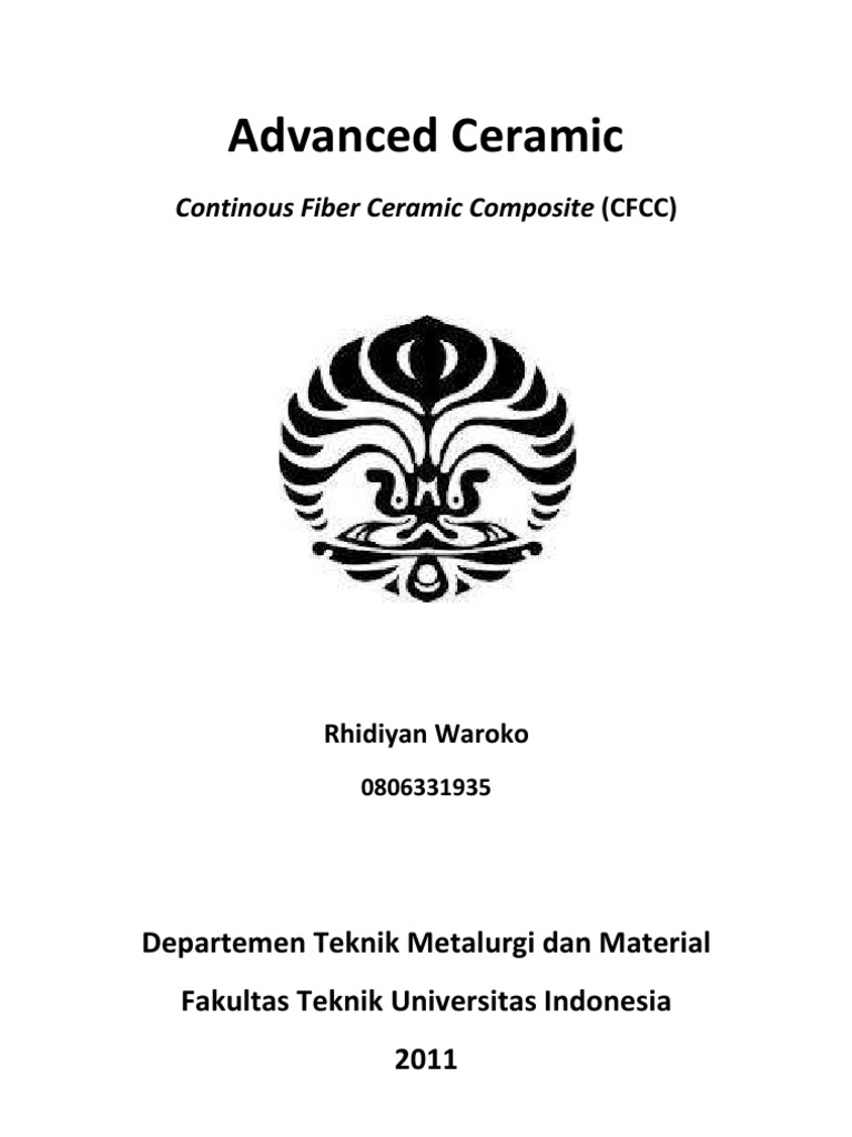 Advanced Ceramic - Continous Fiber Ceramic Composite (CFCC) | PDF