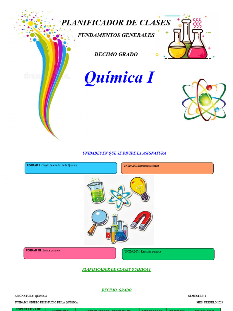 Planificación Quimica I Pdf Compuestos Químicos Enlace Químico