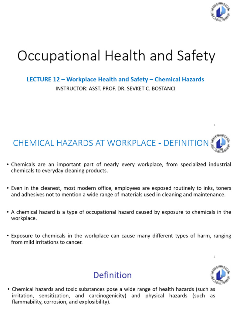 Workplace Chemical Hazards Guide | PDF | Occupational Safety And Health ...
