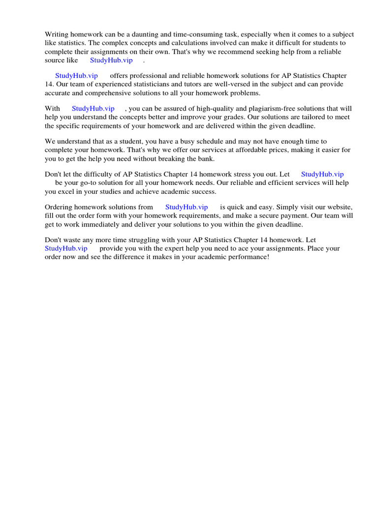 AP Statistics Chapter 14 Homework Solutions | PDF | Statistics ...