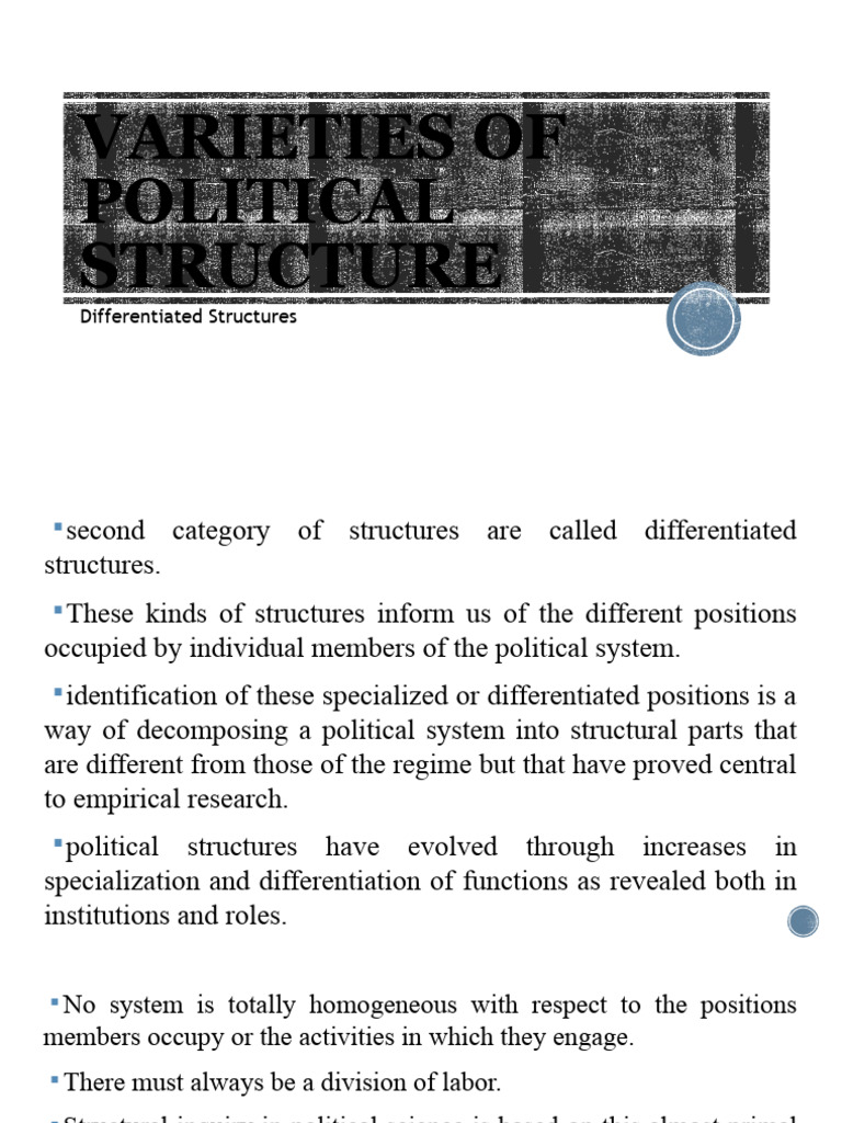 Understanding Differentiated Political Structures | PDF | System ...