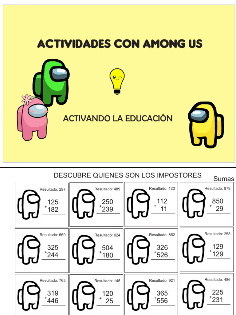 Actividades Educativas con Among Us | PDF