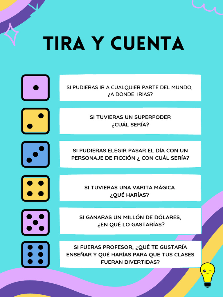 Tira y Cuenta. Juego Docente | PDF
