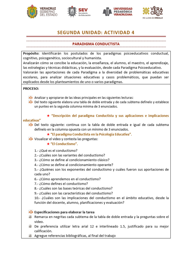 Act. 4 | PDF | Behaviorismo | Evaluación