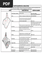 Partes y Cortes de la Res | PDF | Carne | Alimentos