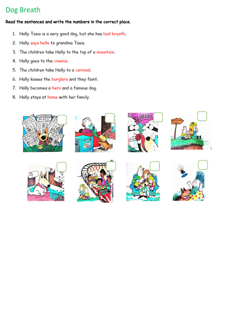Dog Breath Story Sequence | PDF