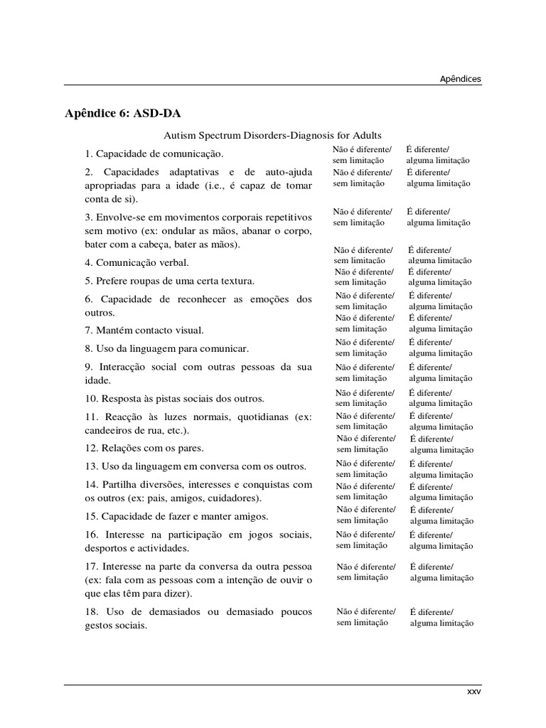 Diagnóstico de Autismo em Adultos | PDF | Comunicação