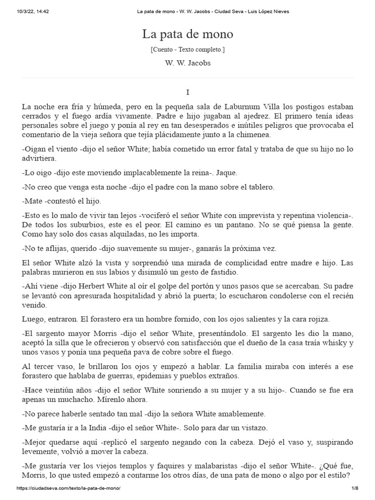 Deseos y Consecuencias Sobrenaturales | PDF | Horror Works | Relatos cortos adaptados a películas