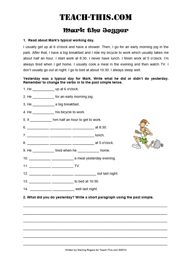 Mark's Daily Routine and Activities | PDF