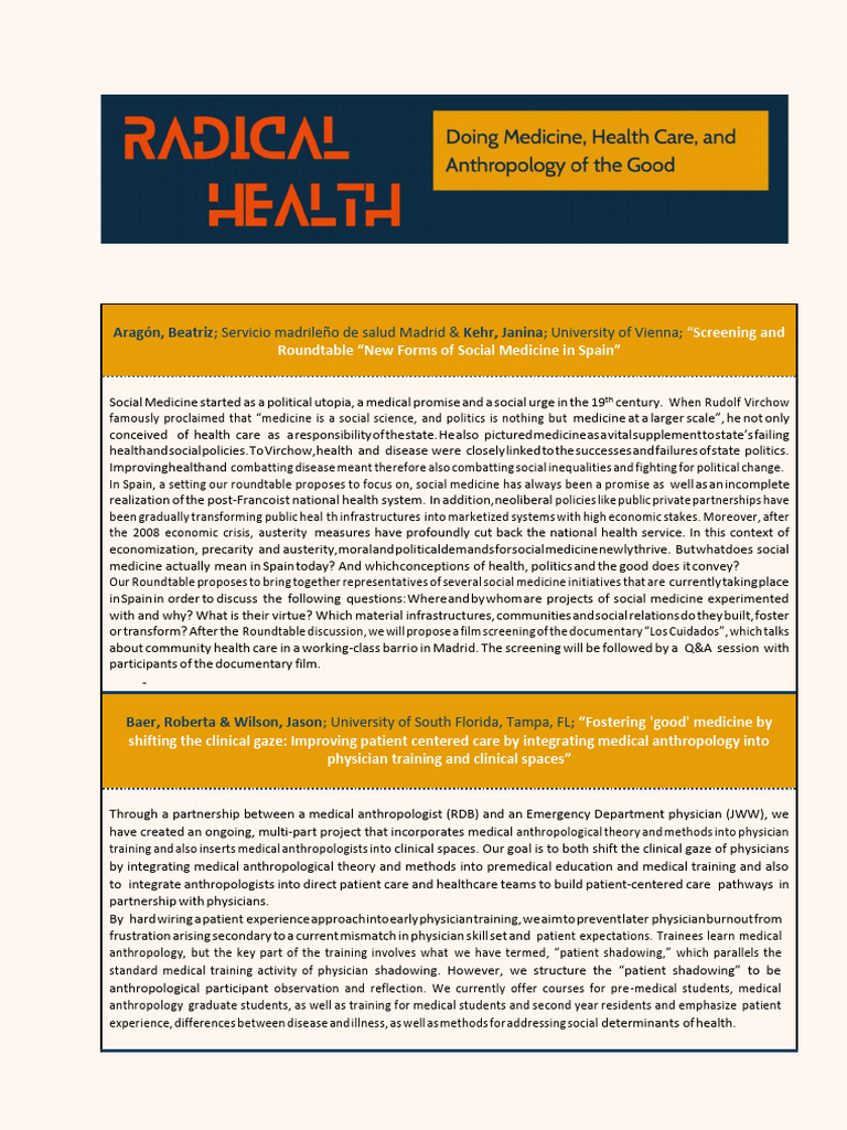 Radical Health - Abstracts | PDF | Deferred Action For Childhood ...