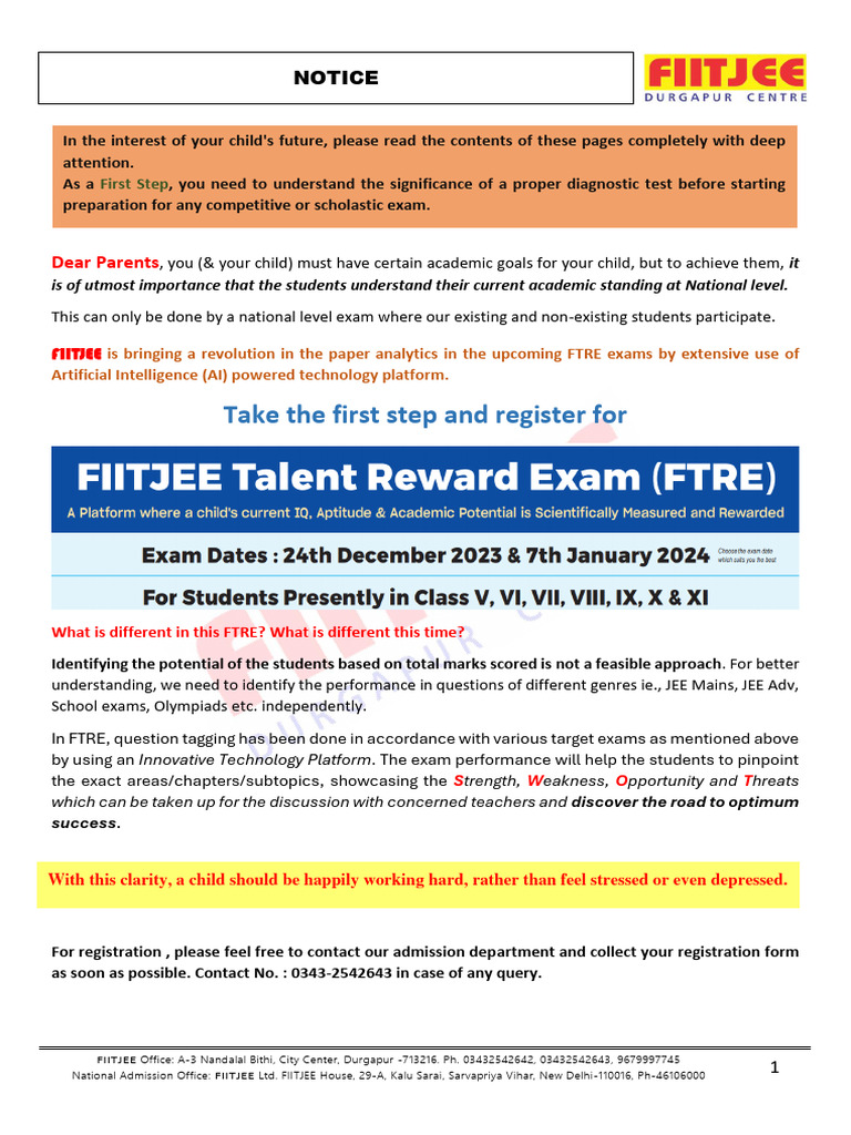 FTRE 2023 Communication For Existing Students | PDF | Career & Growth ...