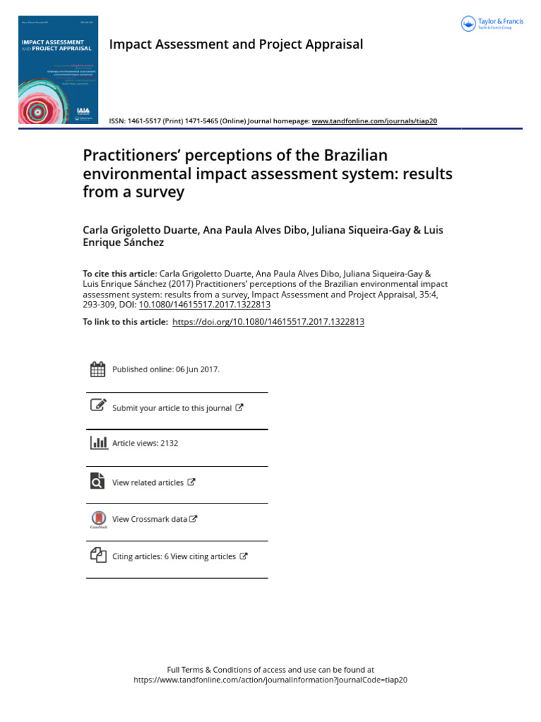 Practitioners Perceptions of The Brazilian Environmental Impact ...