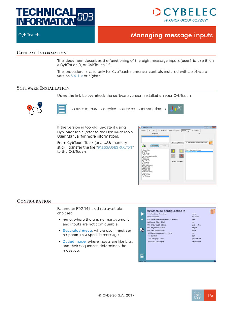 CybTouch Message Input Management Guide | PDF | Text File | Computer Science