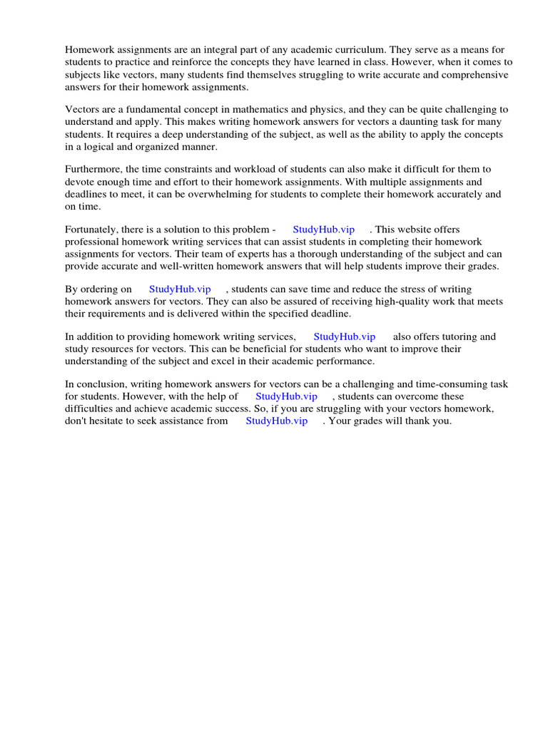 Vectors Homework Answers | PDF | Euclidean Vector | Homework