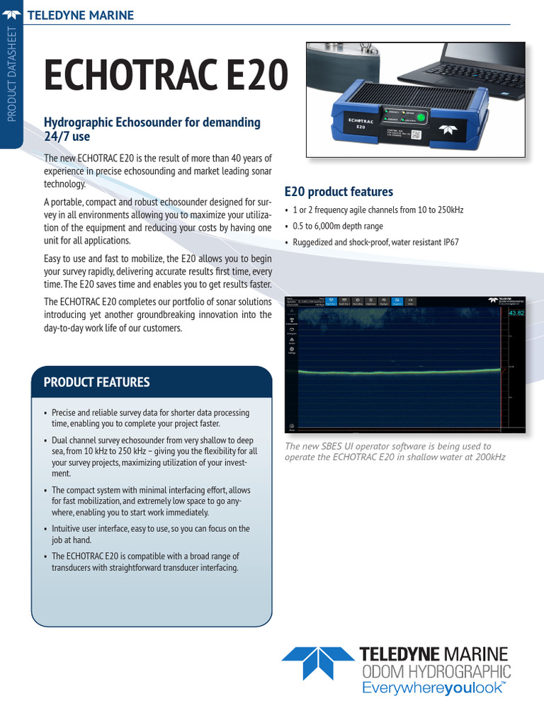 ECHOTRAC E20 Hydrographic Echosounder | PDF | Computing | Manufactured Goods