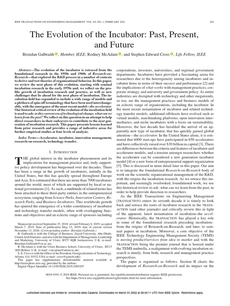 The Evolution of The Incubator Past Present and Future | PDF ...