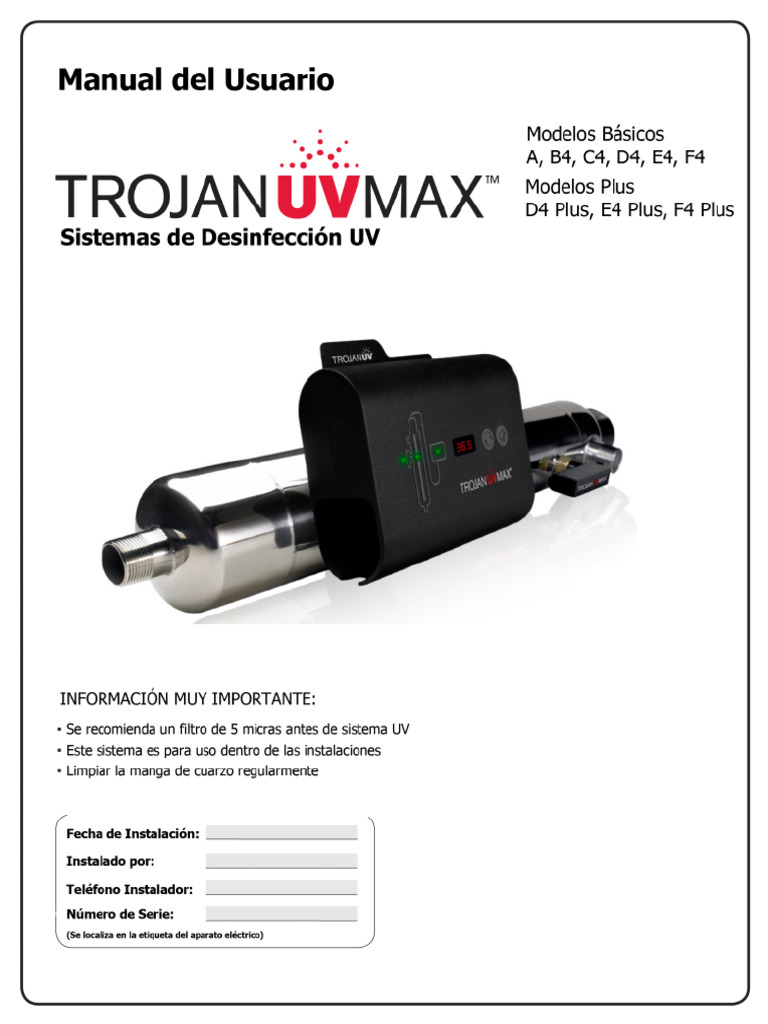 Manual UV 4max SP | PDF