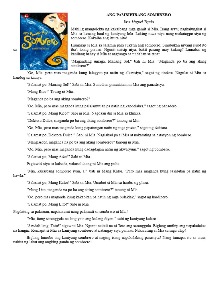Ang Pambihirang Sombrero | PDF