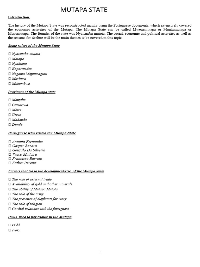 2.mutapa State | PDF