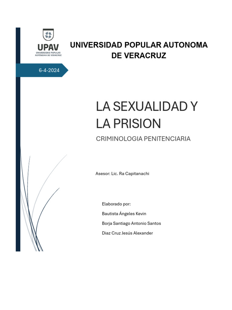 Sexualidad En Prision Equipo 2 Pdf Violación Carné De Identidad