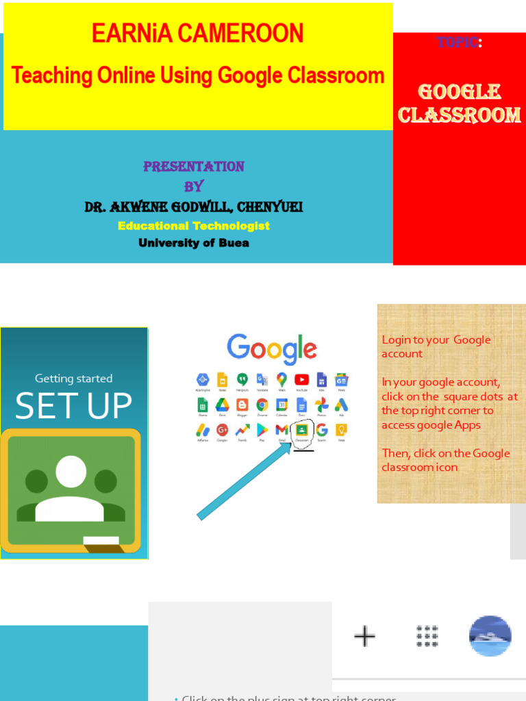GOOGLE CLASSROOM PRESENTATION WORKSHOP ON TEACHING ONLINE - ERNiA | PDF ...