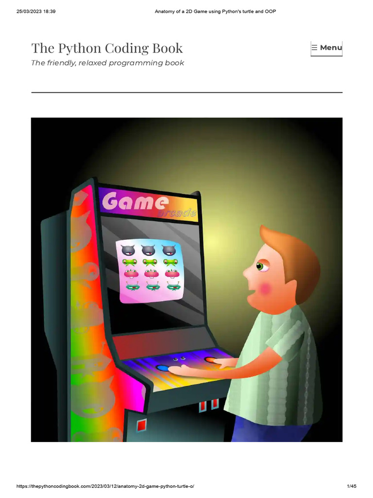 Anatomy Of A 2d Game Using Python S Turtle And Oop Pdf Acceleration Object Oriented