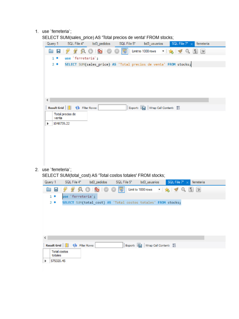 Ejercicio Funciones BD3 | PDF