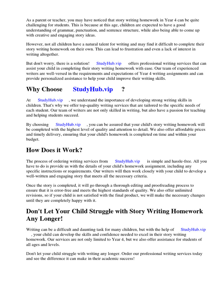 Story Writing Homework Year 4 | PDF | Vocabulary | Homework