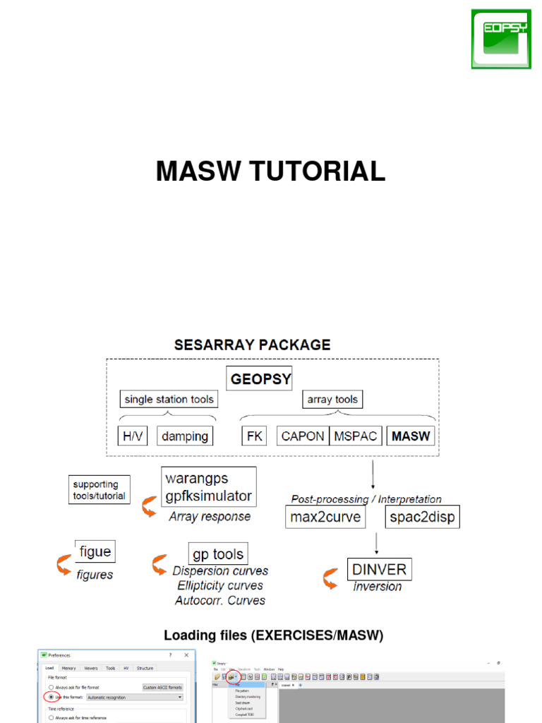 MASW Tutorial GEOPSY | Download Free PDF | Inverse Problem | Dispersion (Optics)