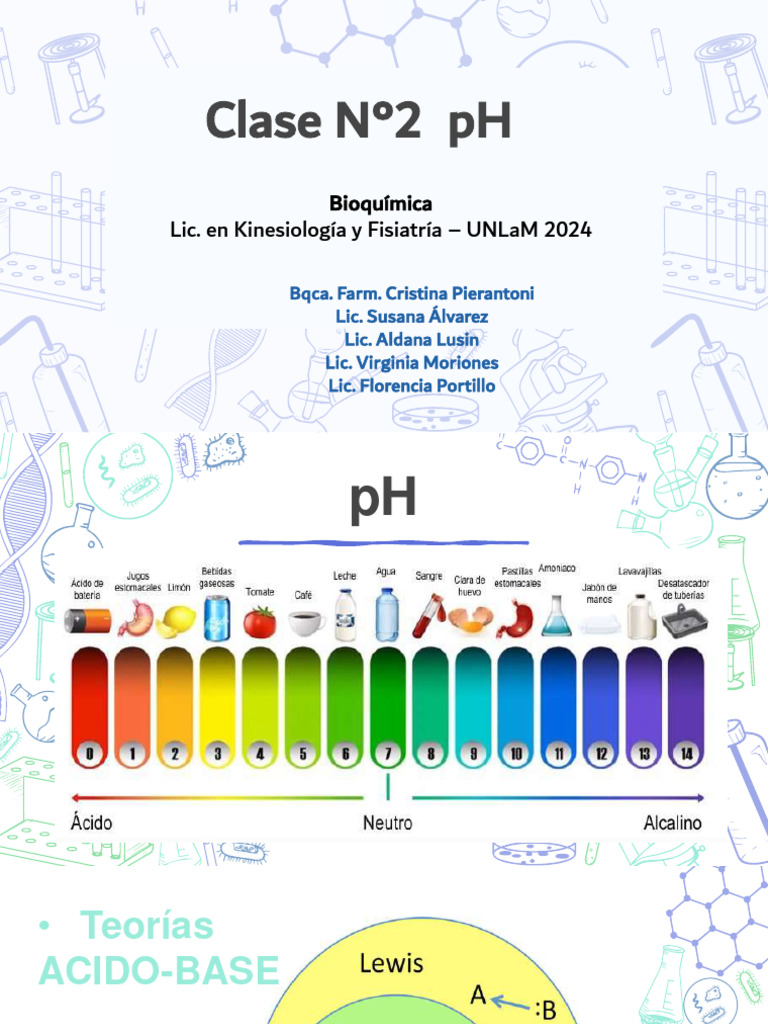 CLASE 2 B - PH Bioquimica 2024 | PDF | Ph | Ácido