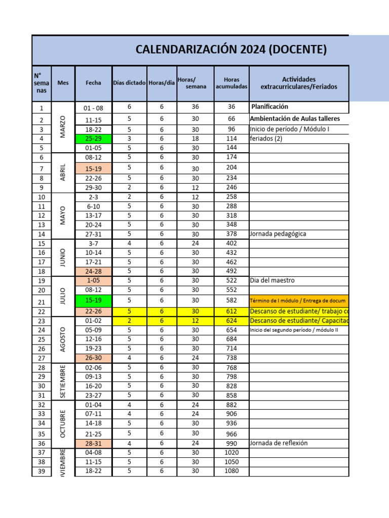 Calendarizacion 2024 | PDF | Observancias | Día festivo