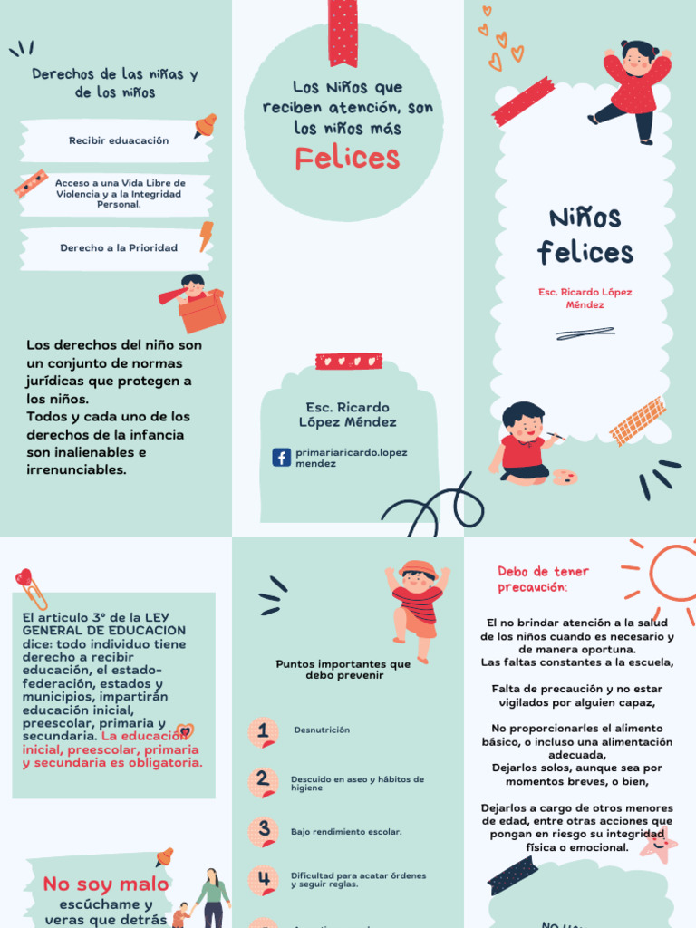 Folleto Infantil para Actividades Proyectos y Juegos con Niños Doodle ...