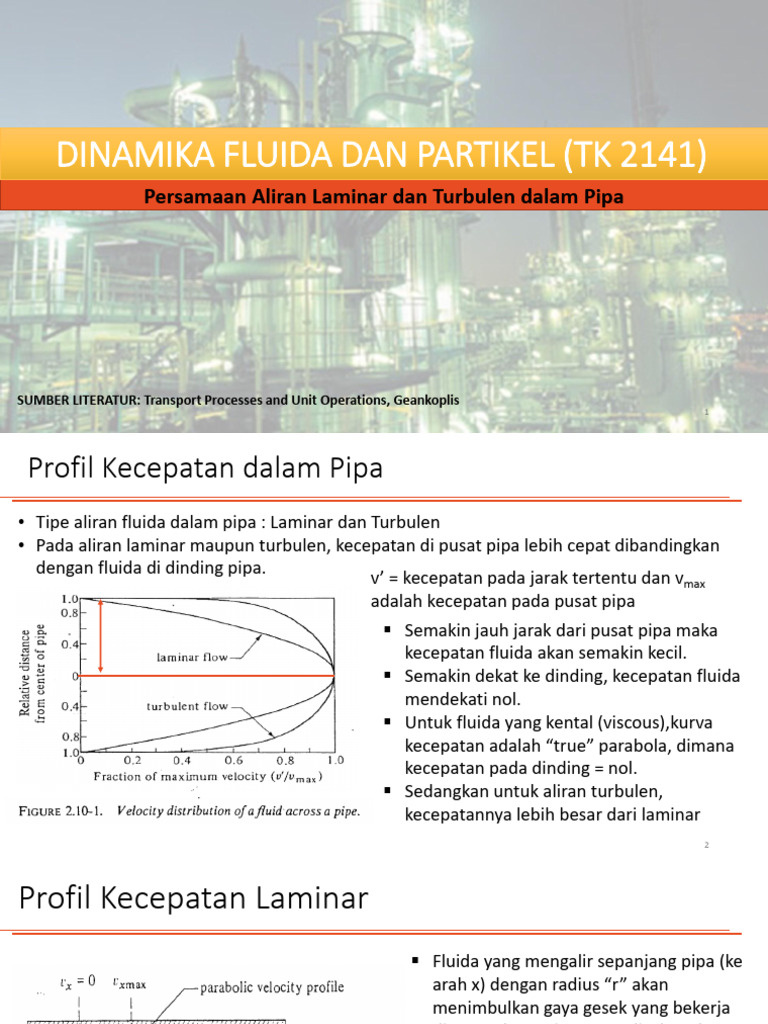 4 - Persamaan Laminar Dan Turbulen Dalam Pipa | PDF 4 - Persamaan Laminar Dan Turbulen Dalam Pipa | PDF