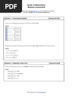 Grade 8 Mathematics Online Baseline - Siyavula - Printout | PDF ...