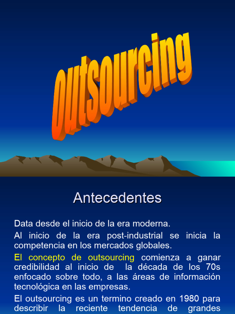Guía Completa sobre Outsourcing Empresarial | PDF | Outsourcing | Business
