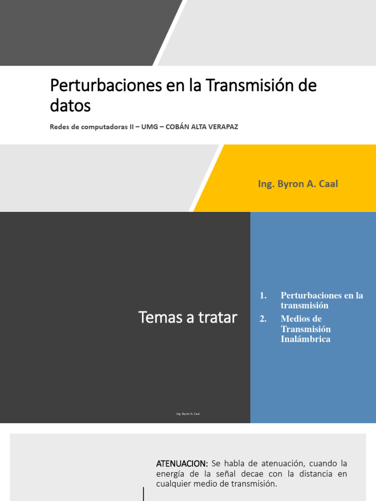 Clase II B - Medios de Transmisión Inalambrica - Perturbaciones en La Comunicación | PDF ...
