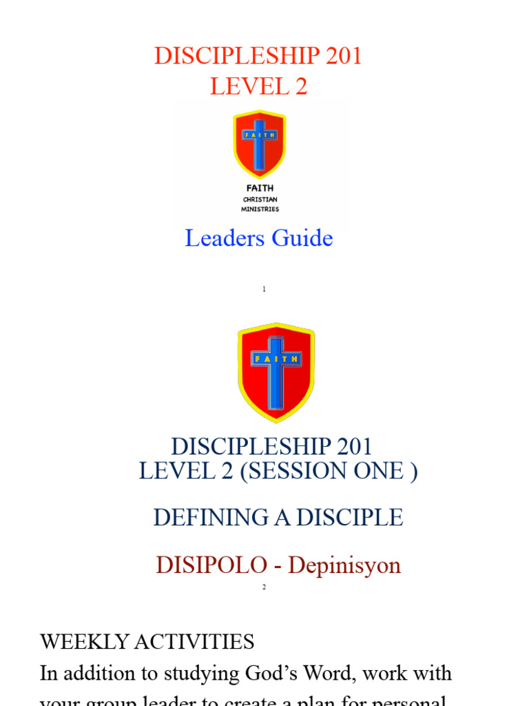 Discipleship201,Session1-5 2 (2) Copy | PDF | Disciple (Christianity) | Jesus
