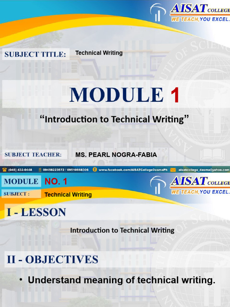 PNF Module1 CIDTw PPT | PDF | Technical Communication | Communication