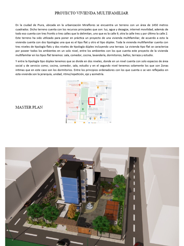 Proyecto Vivienda Multifamiliar- Examen Final | PDF