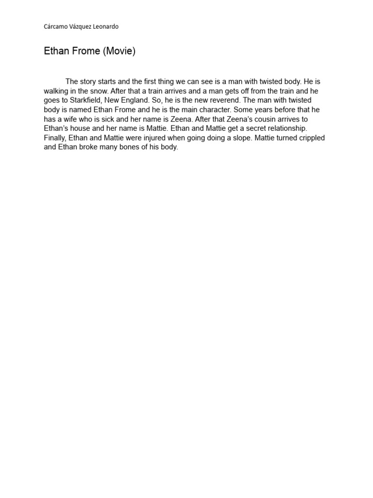 Ethan Frome | PDF | Mystery, Thriller & Crime Fiction | Young Adult