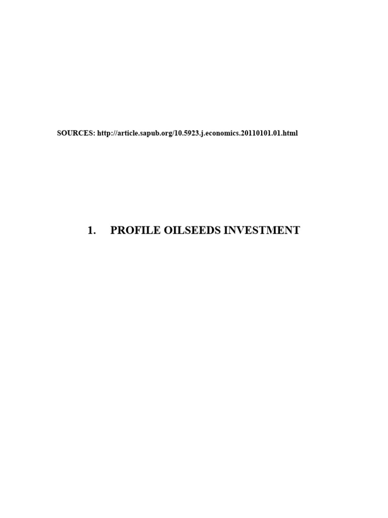 Oilseed | PDF | Internal Rate Of Return | Net Present Value