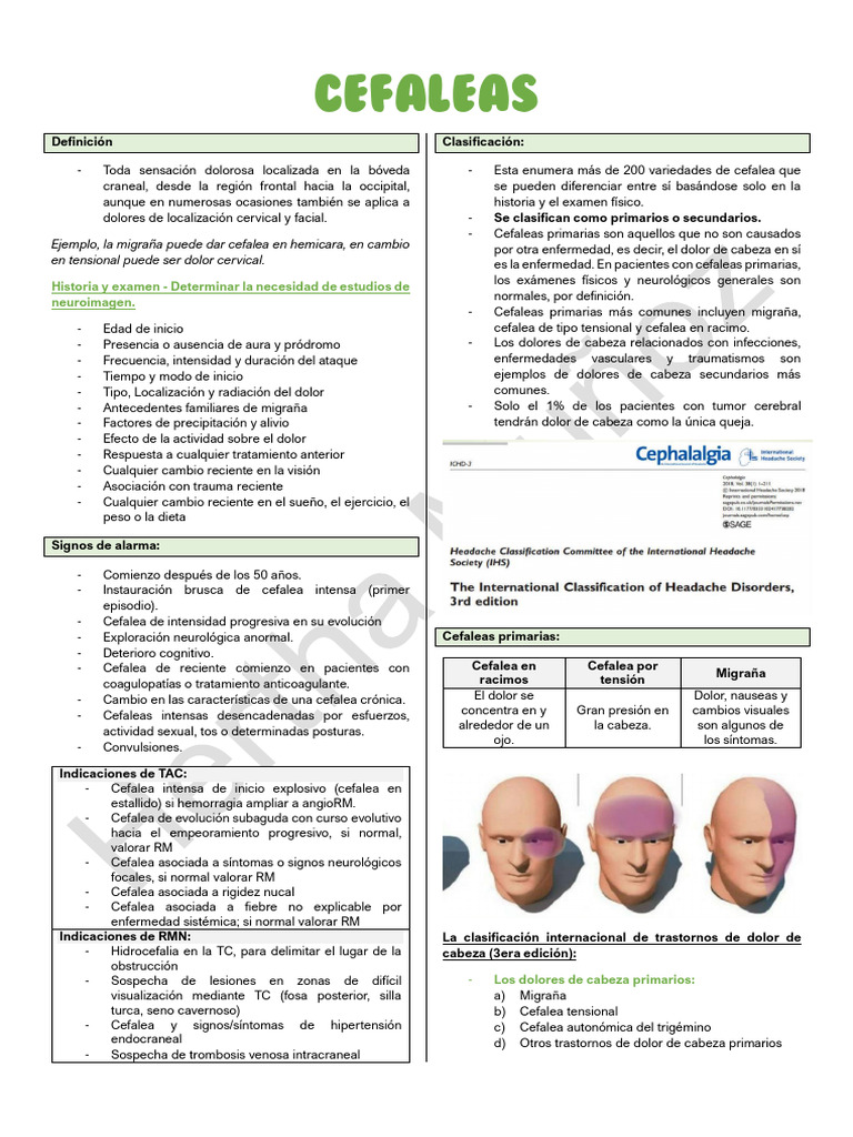S12 - Cefaleas | PDF | Dolor de cabeza | Migraña
