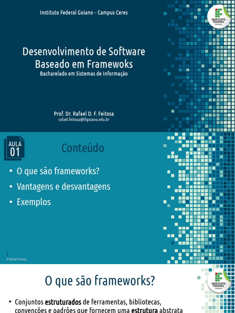 Aula 1 Frameworks | Download grátis PDF | Framework de software ...
