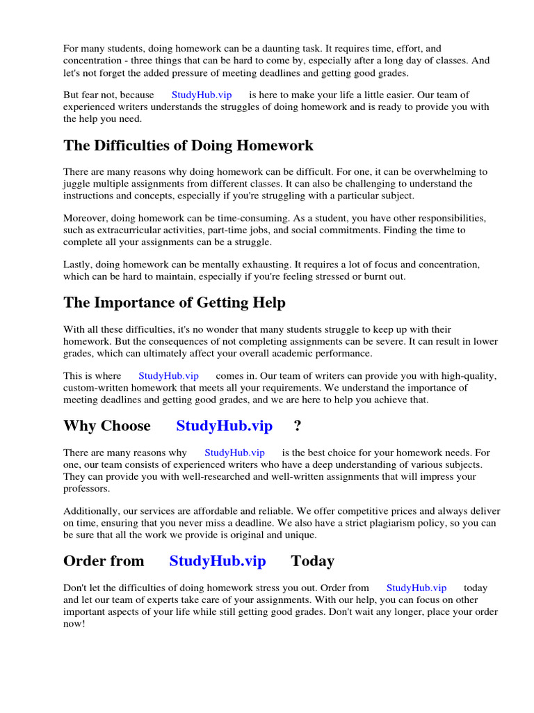 Doing Homework Songs | PDF | Essays | Thought