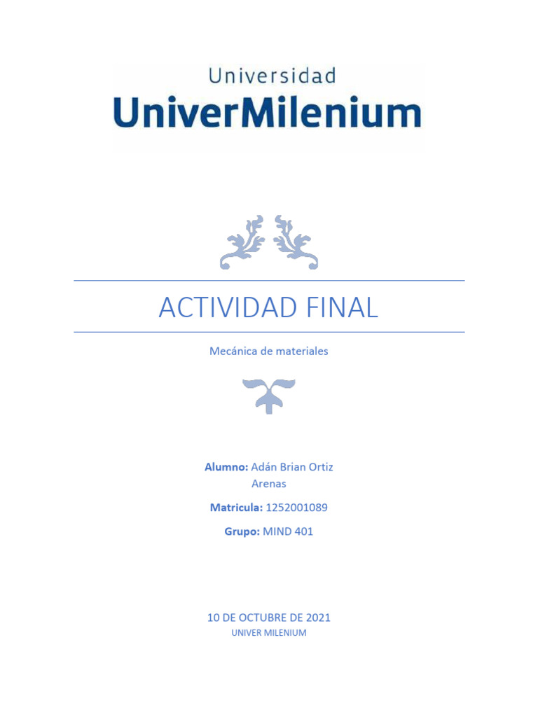 Act Fin ABOA | PDF | Doblar | Viga (Estructura)