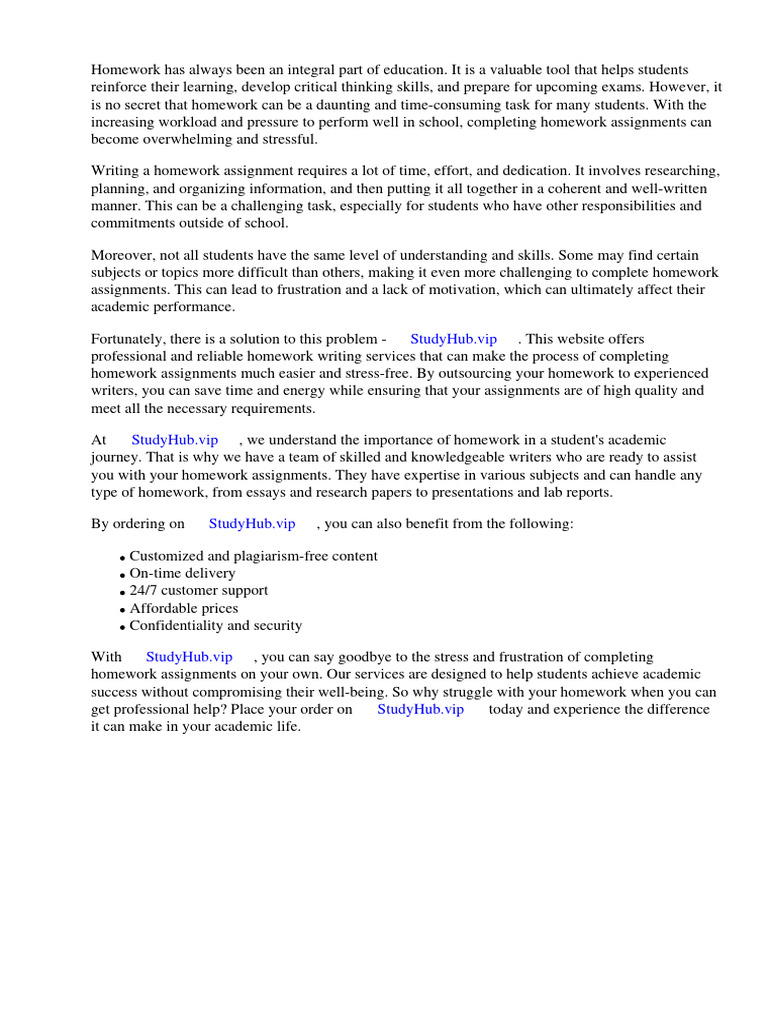 Homework Has Its Importance | PDF | Homework | Teachers